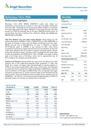Brcm result update 2 qsy2010 040510 | PDF | Commodities | Economy