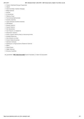 Brc standardı nedir | PDF