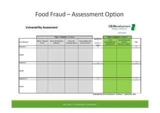 BRC Vulnerability Assessment - Food Fraud.pdf
