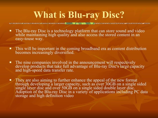 Blue Ray Disc | PPT