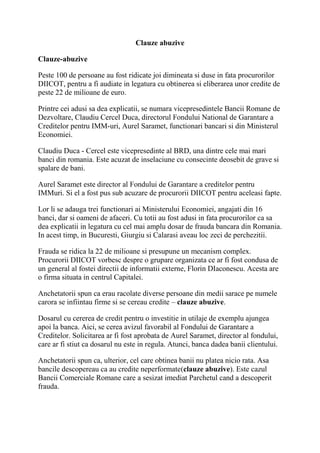 Clauze abuzive | PDF