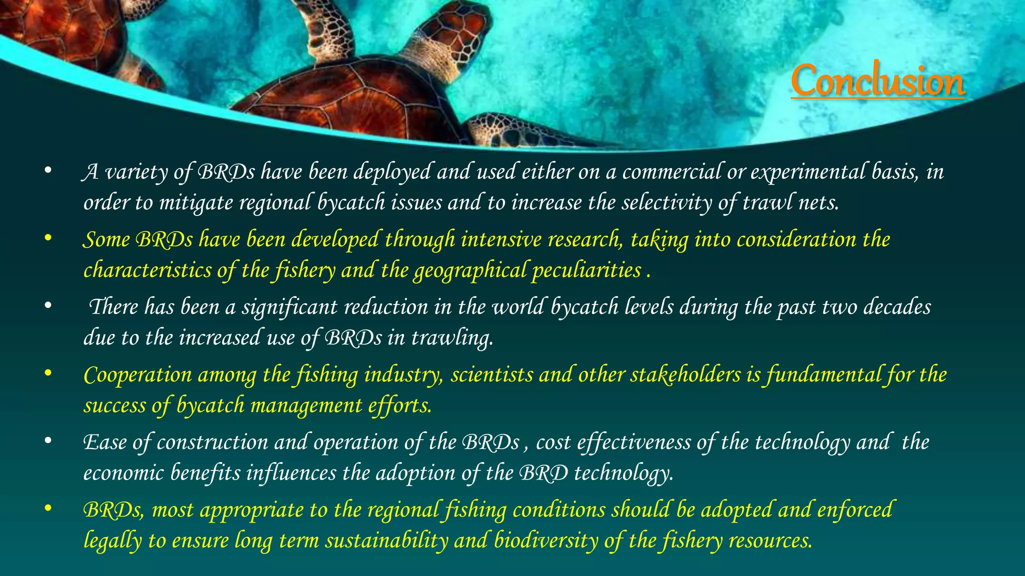 Fish Bycatch Reduction Devices | PPTX