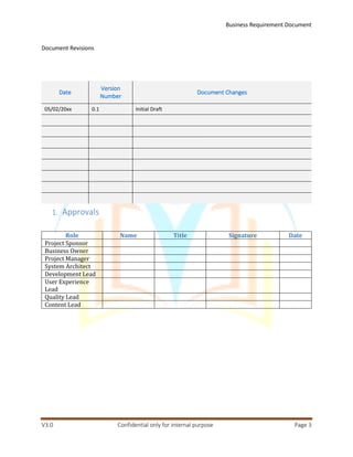 BRD Template | PDF