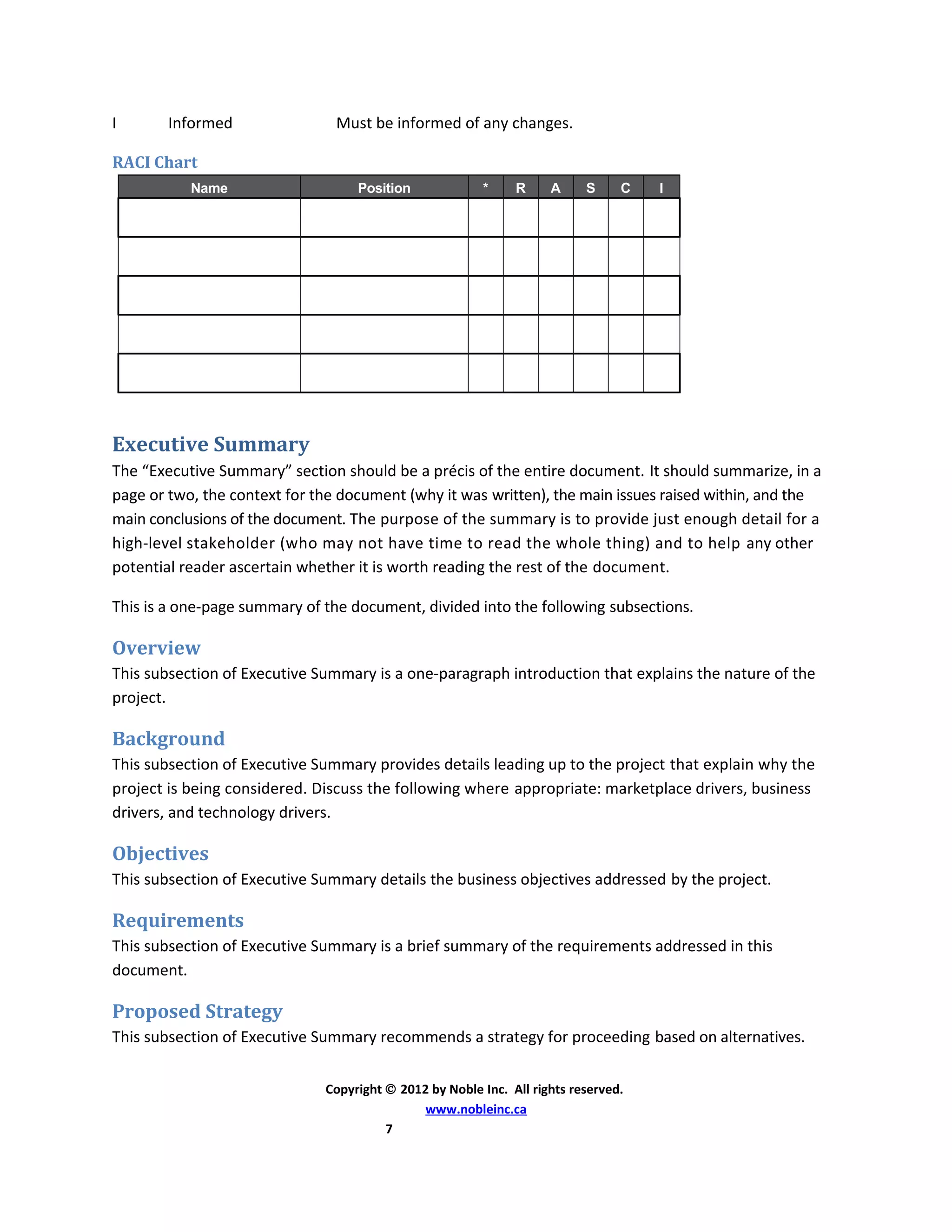 Brd template uml-noble_inc | DOC