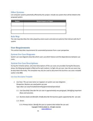 Brd template uml-noble_inc | PDF