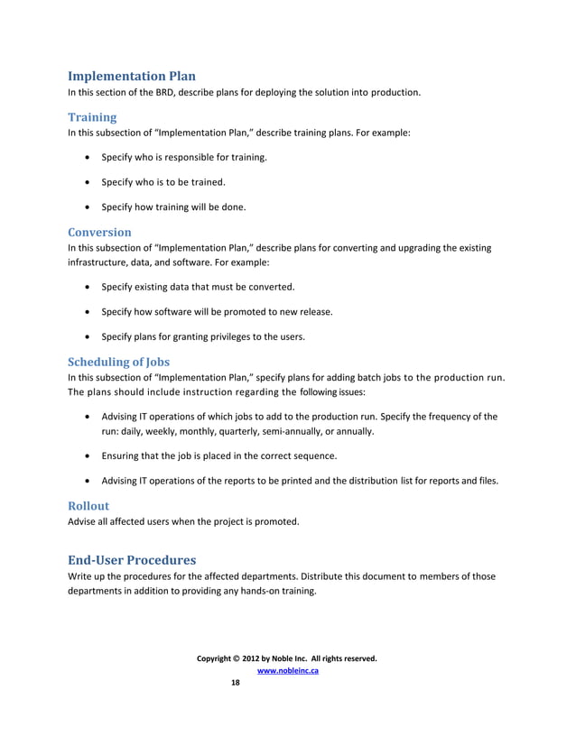 Brd template uml-noble_inc | PDF