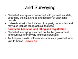 Land information and Administration systems | PDF