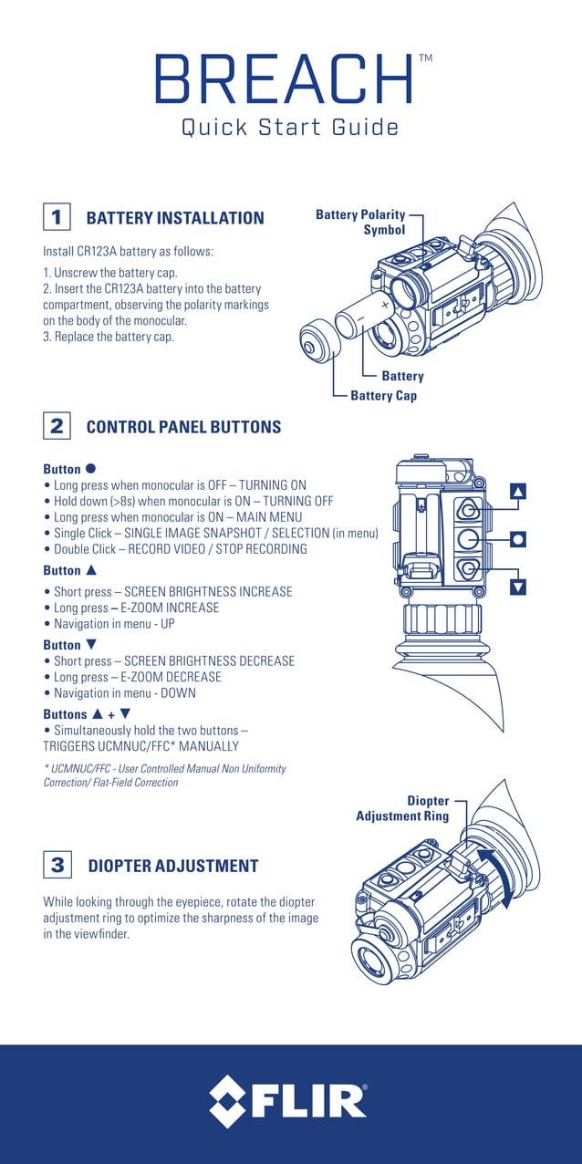 Quickstart Guide | Flir Breach PTQ | Optics Trade | PDF