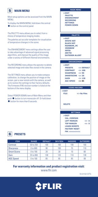 Quickstart Guide | Flir Breach PTQ | Optics Trade | PDF