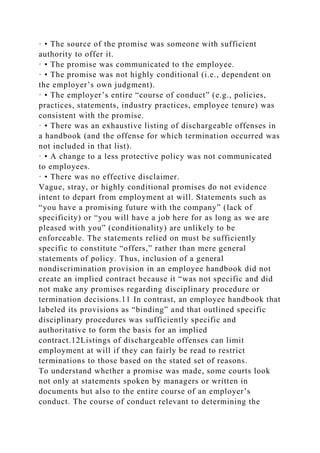 Breach of an Implied ContractA small number of employees includi.docx