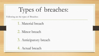 Breach of contract | PPTX