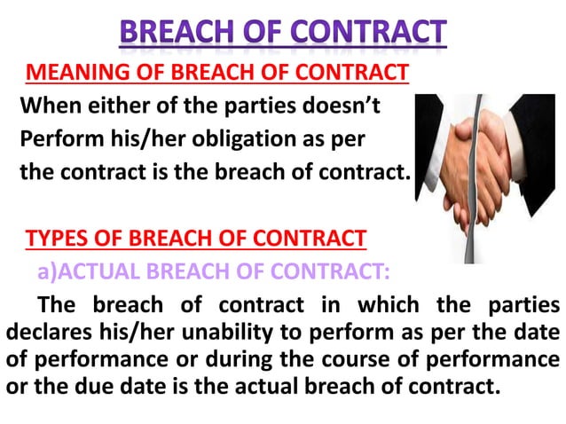 BreAcH of ConTracT | PPTX