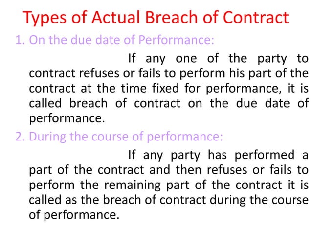 BreAcH of ConTracT | PPTX