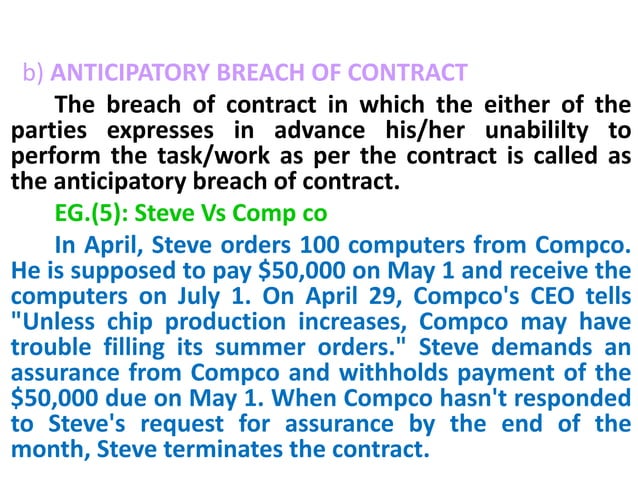 BreAcH of ConTracT | PPTX