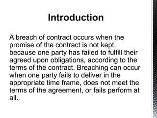 Breach of contract | PPT