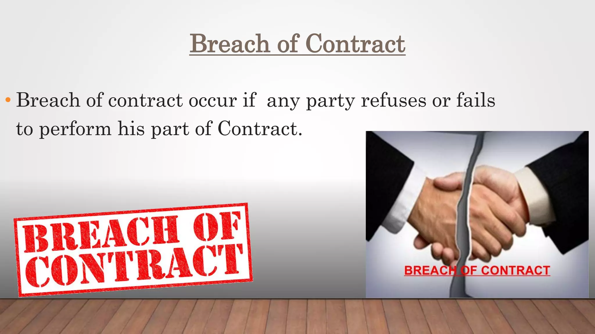 BREACH OF CONTRACT.pptx | Legal Services Industry | Industries