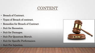 BREACH OF CONTRACT.pptx | Legal Services Industry | Industries