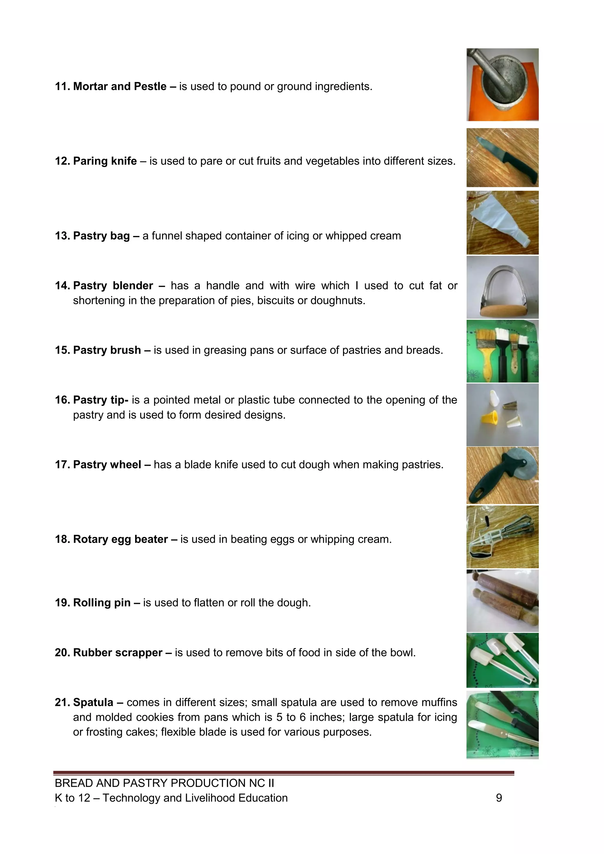 K to 12 Bread and Pastry Learning Module | PDF