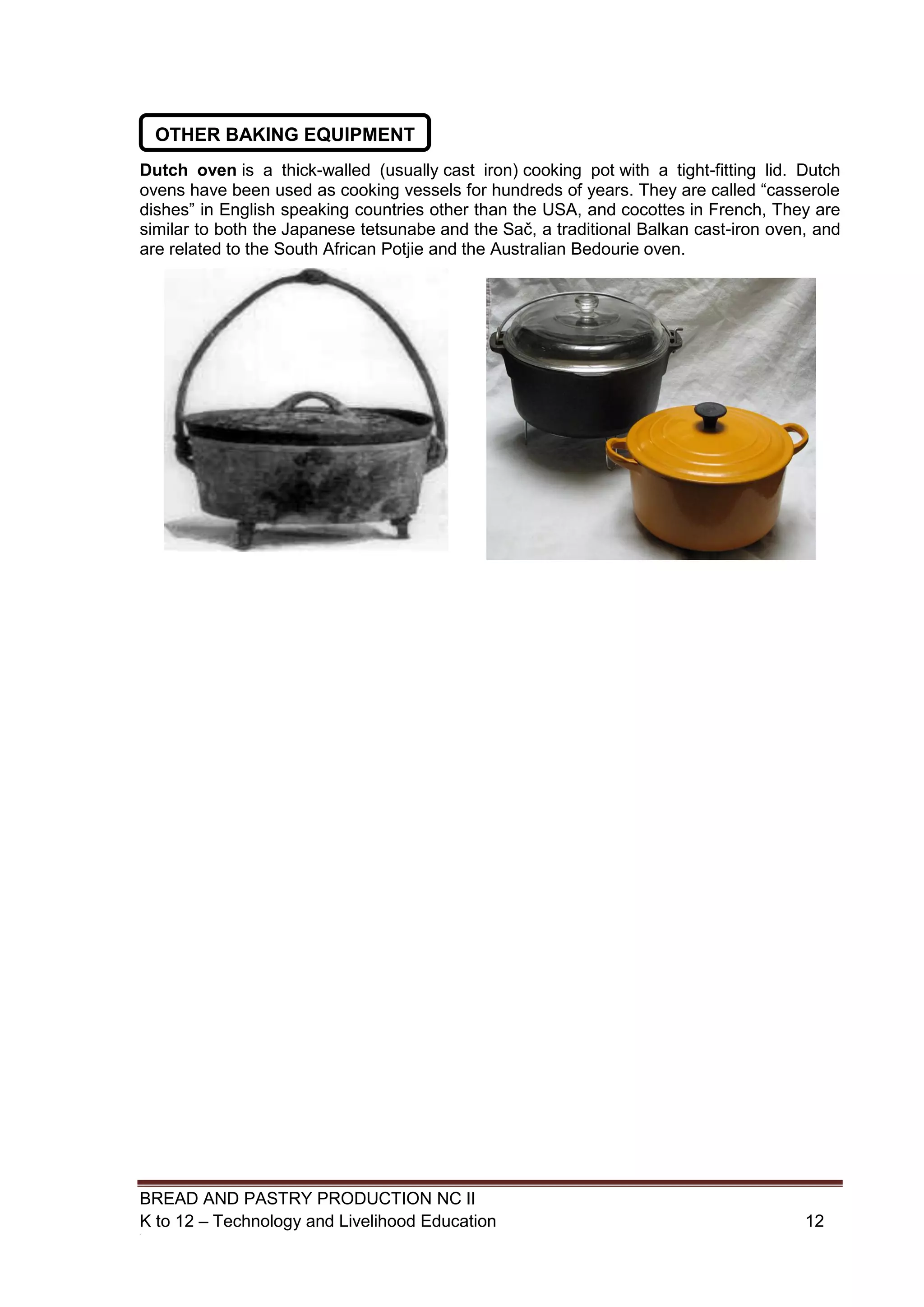 K to 12 Bread and Pastry Learning Module | PDF