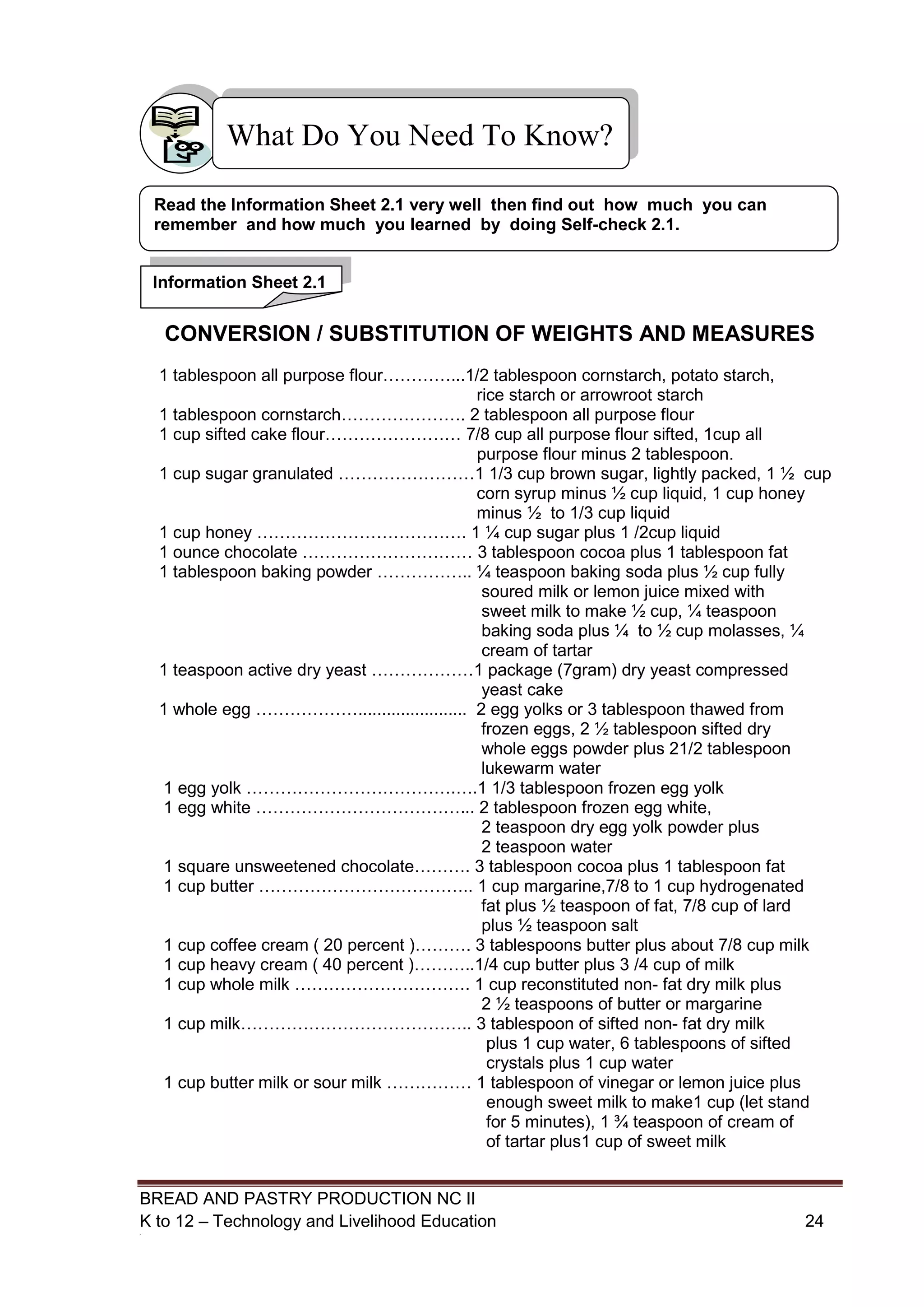 K to 12 Bread and Pastry Learning Module | PDF