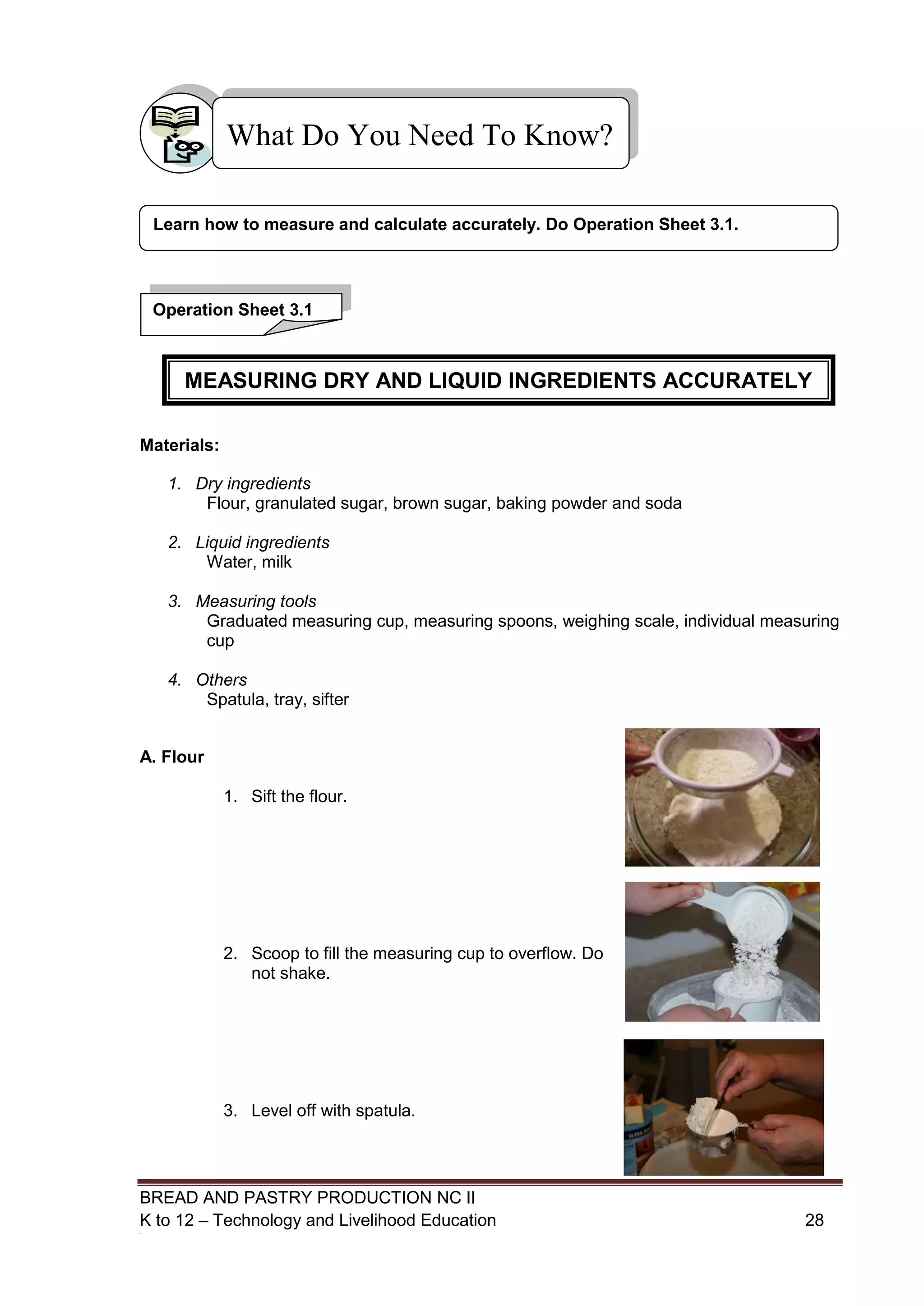 K to 12 Bread and Pastry Learning Module | PDF