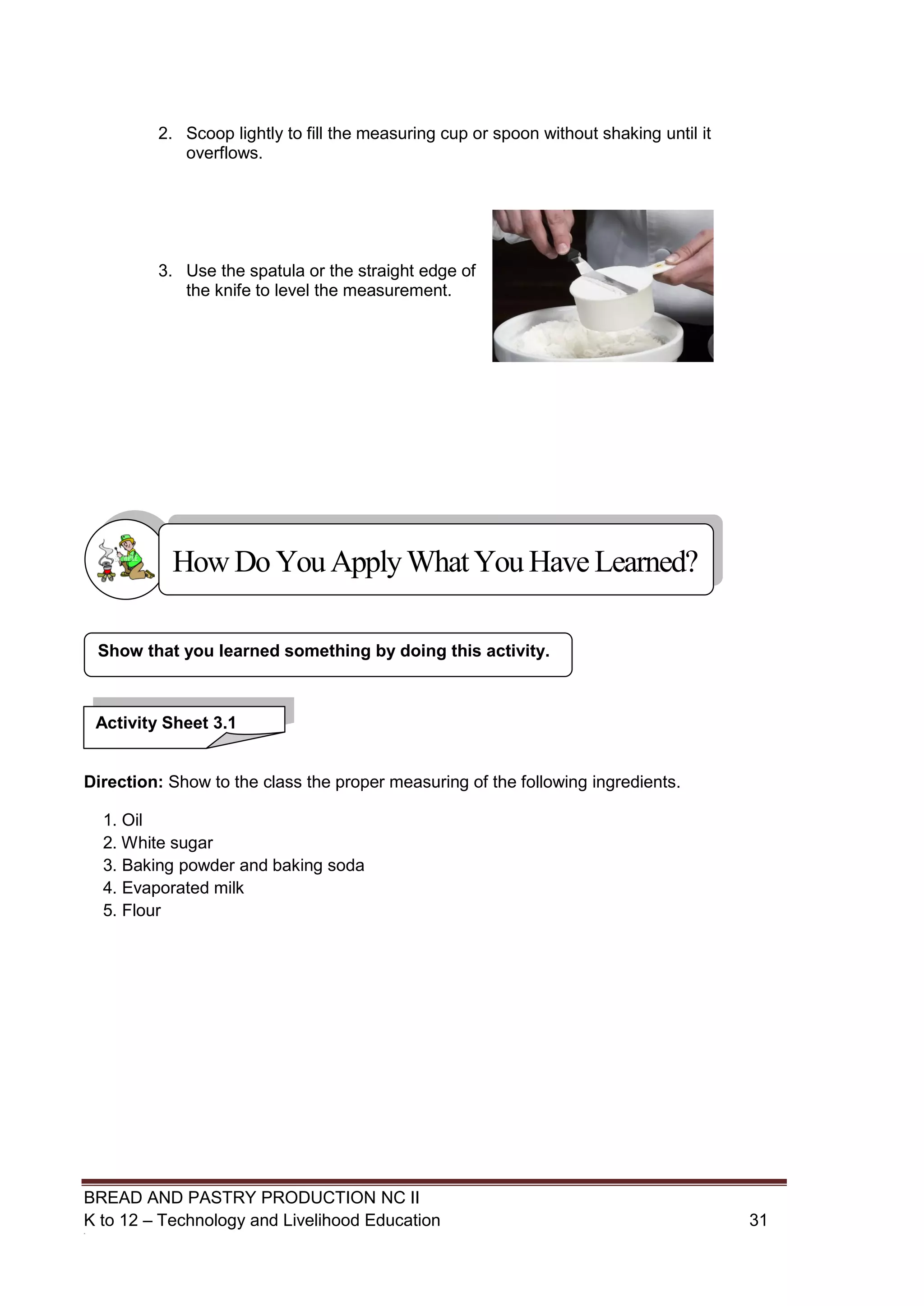 K to 12 Bread and Pastry Learning Module | PDF