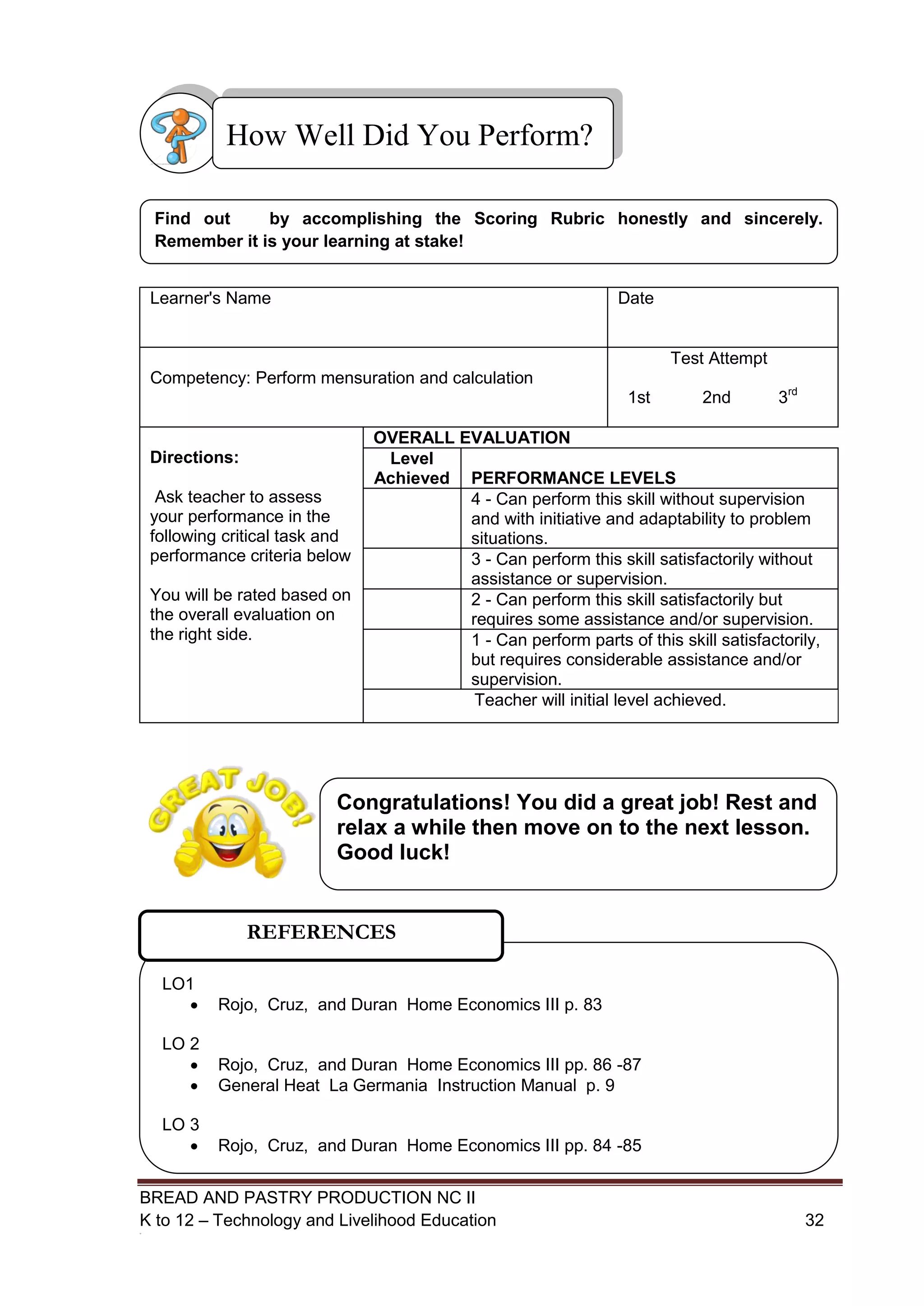 K to 12 Bread and Pastry Learning Module | PDF