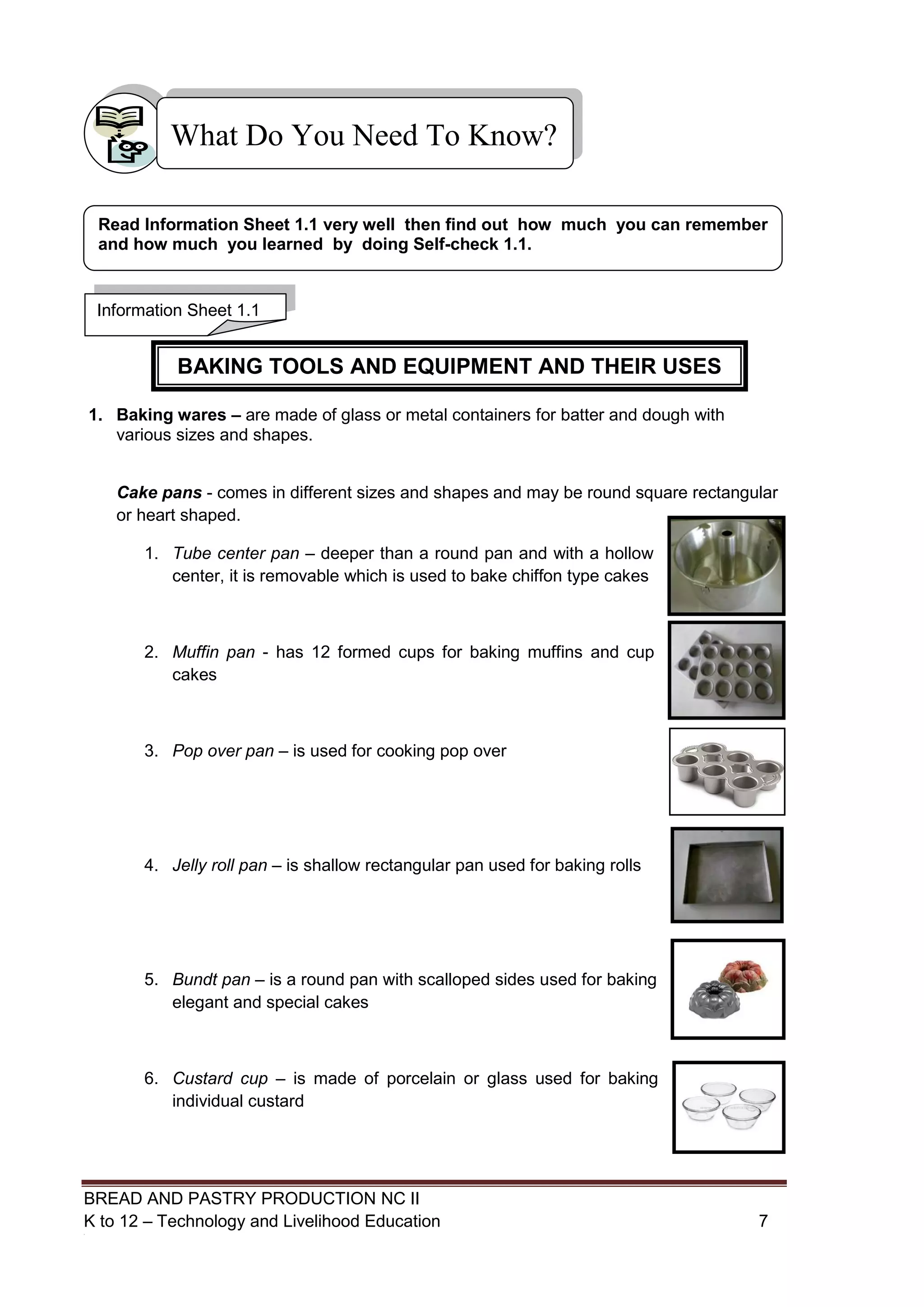 K to 12 Bread and Pastry Learning Module | PDF