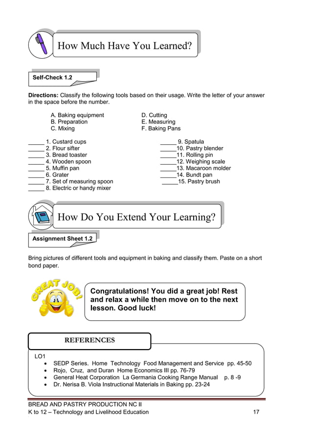 K to 12 Bread and Pastry Learning Module | PDF