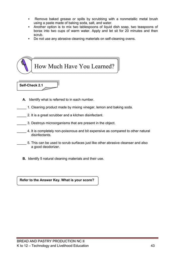 K to 12 Bread and Pastry Learning Module | PDF