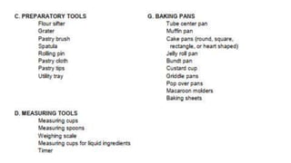 Bread and pastry tools, utensils and equipment | PPTX