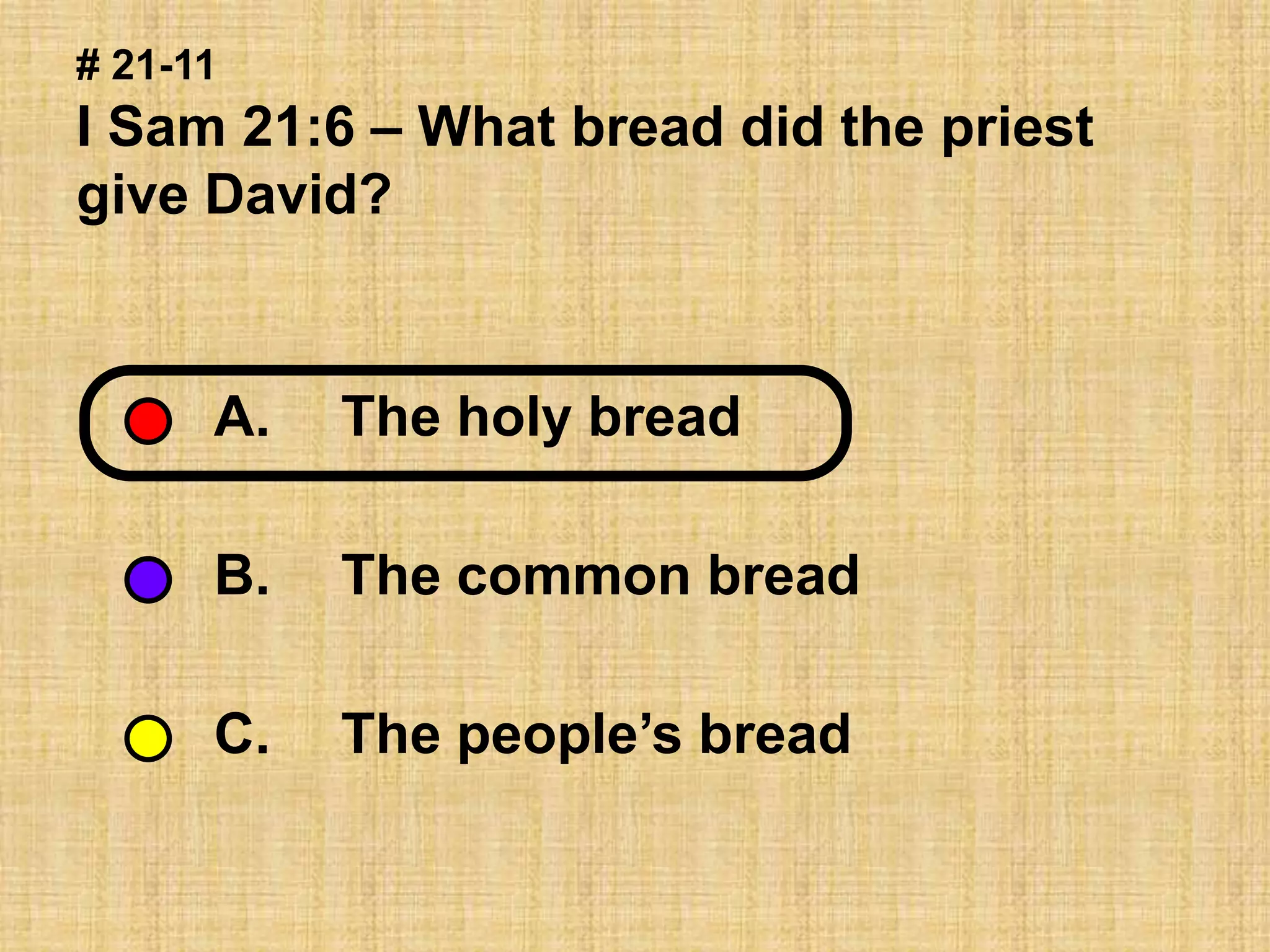 Bread and sword of an exiled king show | PPSX