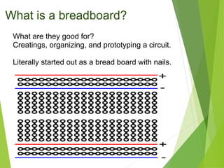 Concept of breadboard and how to implement circuit on bread board | PPT