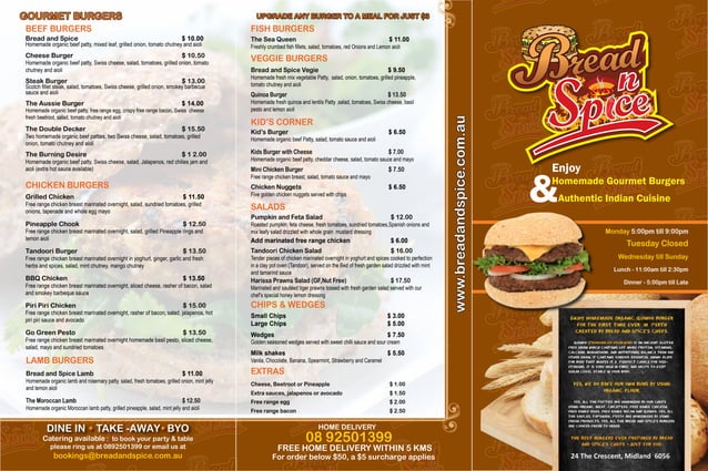 Bread&spices tablemenu 12april'14 | PPT