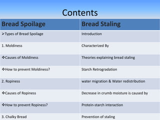 Bread spoilage and staling | PPTX