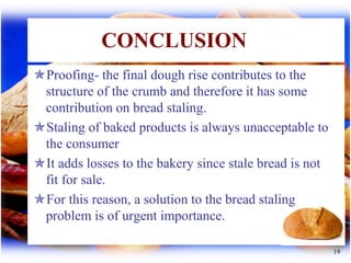 Causes of bread staling | PDF