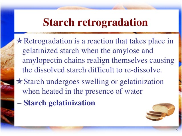 Causes of bread staling