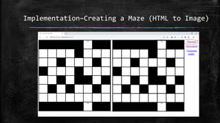 Breadth first algorithm for solving Image based maze problem | PPTX