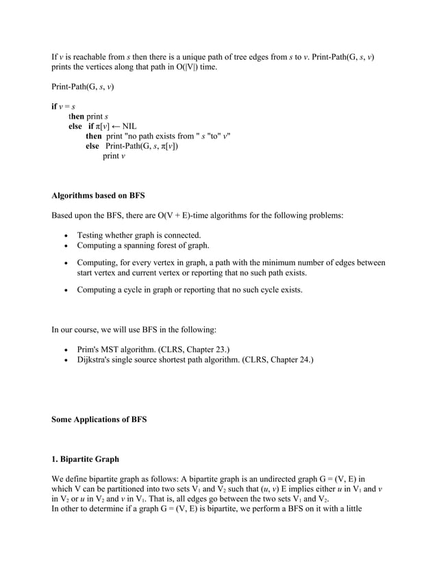 BFS, Breadth first search | Search Traversal Algorithm | PDF | Free Download