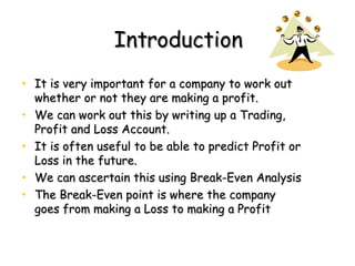 Break Even Analysis | PPT