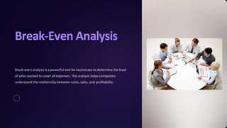 Break-Even-Analysis in business economics | PPT