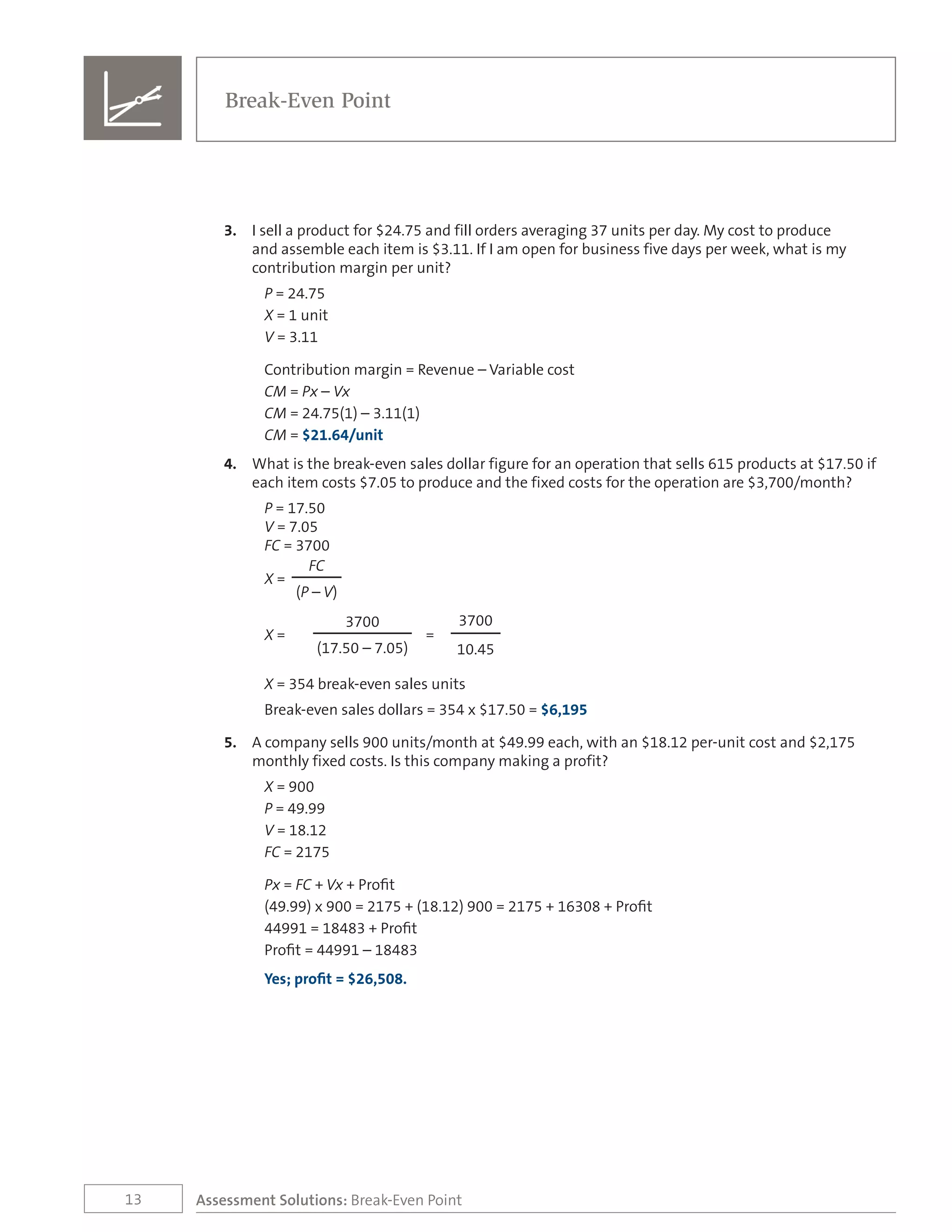 Break even-point | PDF