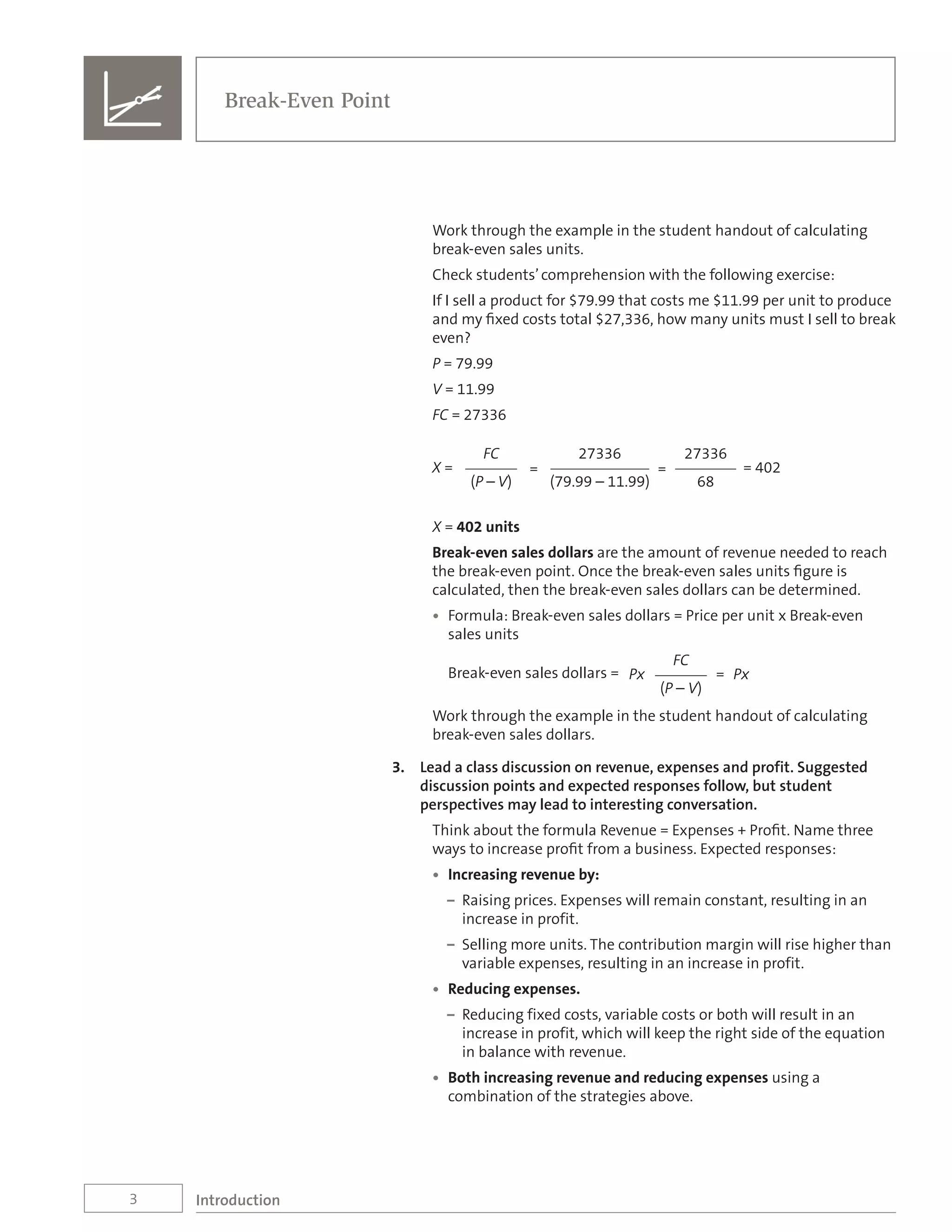 Break even-point | PDF