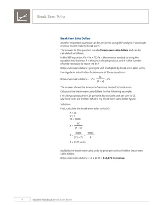 Break even-point | PDF
