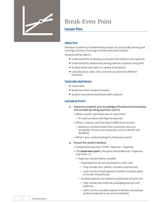 Break even-point | PDF