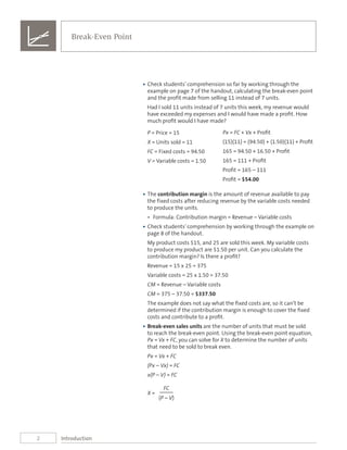 Break even-point | PDF