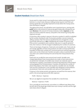 Break even-point | PDF