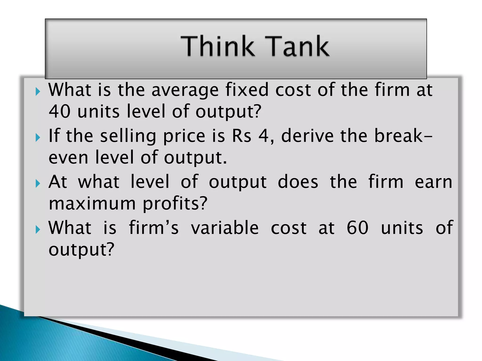 Break even analysis- profit maximization ppt | PPTX