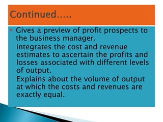Break even analysis- profit maximization ppt | PPTX
