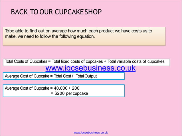 Costs and Break Even Analysis | PPTX